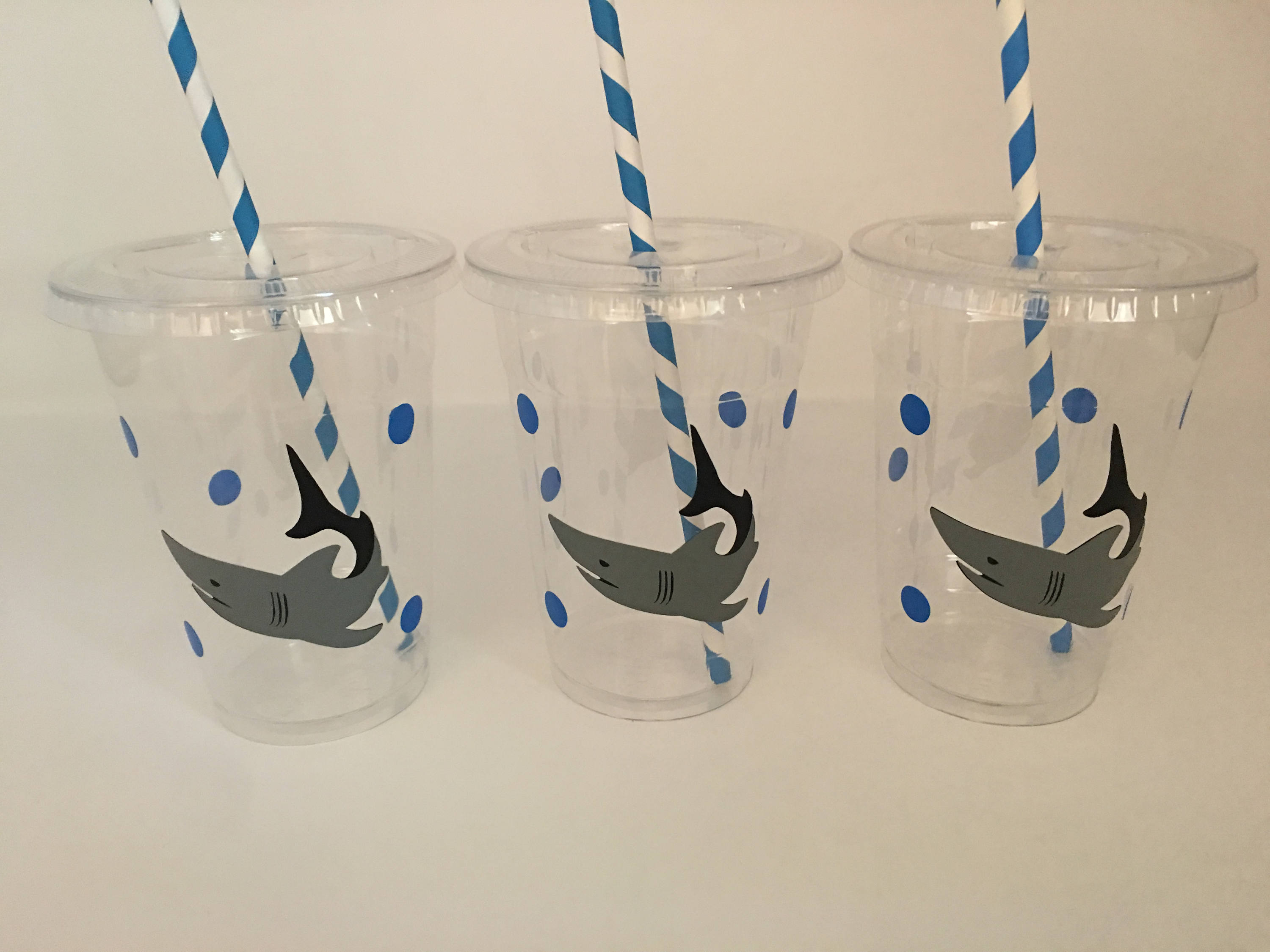 Shark Party Cups, Shark Birthday Party Cups, Ocean Party Cups, Under ...