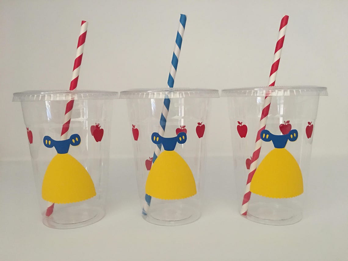 Snow White Party Cups Snow White Birthday Party Snow White - Etsy