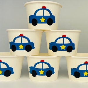 Police Party Cups, Cop Party Cups, Police Birthday Party Cups, Cop ...
