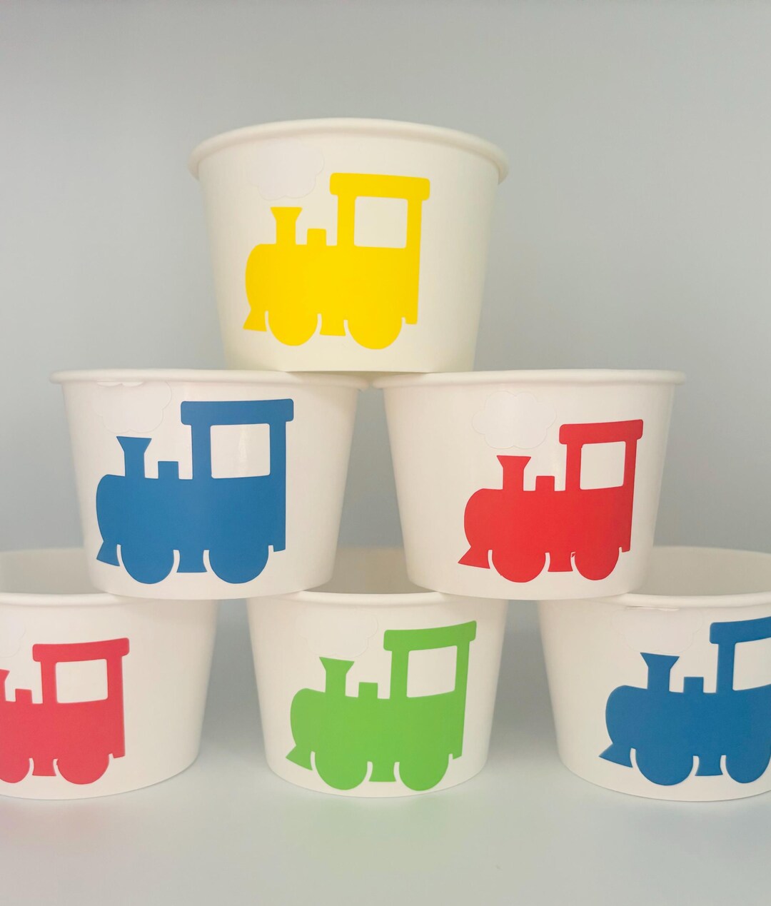 Train Party Snack Cups, Train Birthday Party Snack Cups, Train Baby ...