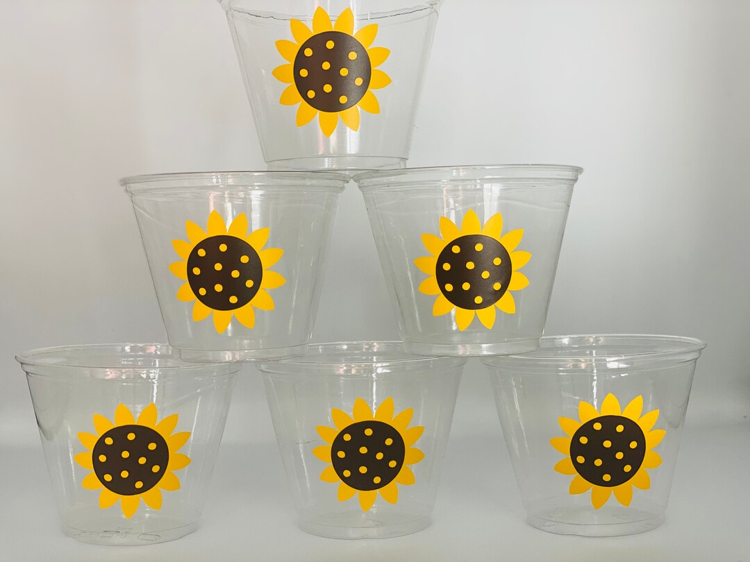 Sunflower Party Snack Cups, Sunflower Birthday Party Cups, Flower Party ...