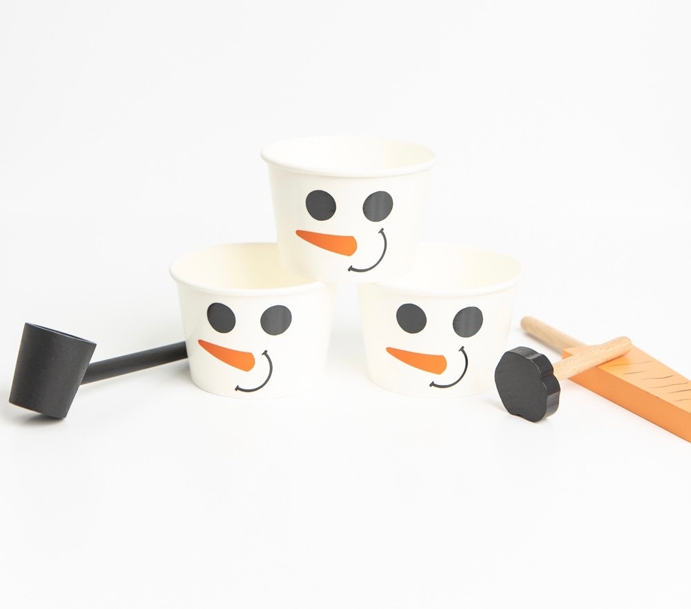 Snowman Party Snack Cups Snowman Birthday Party Winter Party - Etsy
