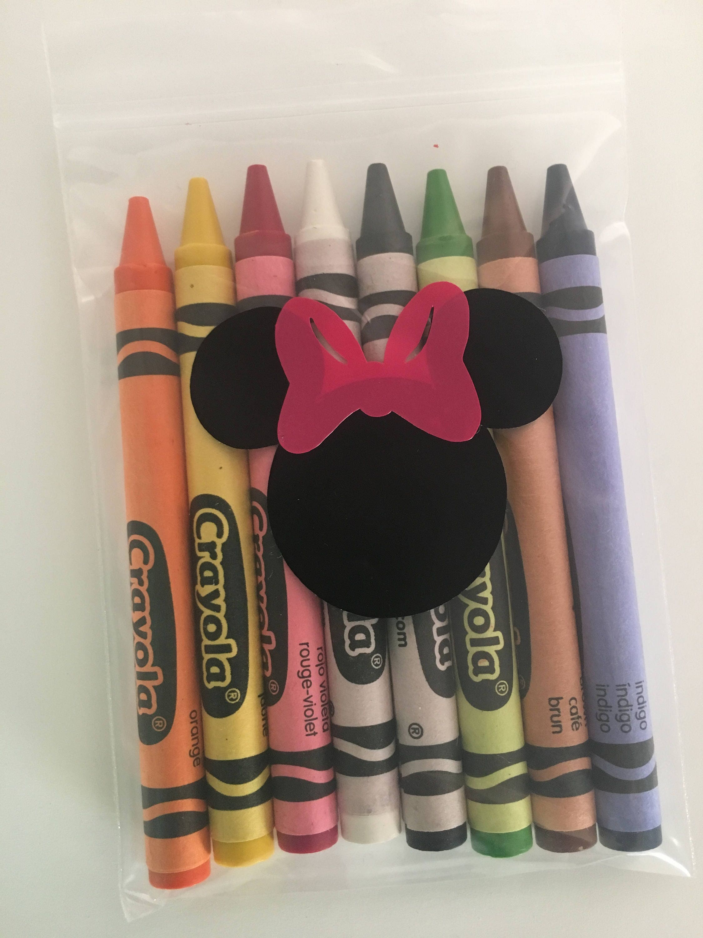 Minnie Mouse Party Favors Minnie Mouse Crayon Set Minnie - Etsy