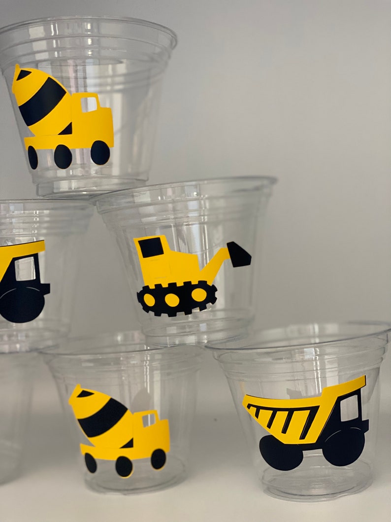 Construction Party Cups Construction Birthday Party Cups - Etsy