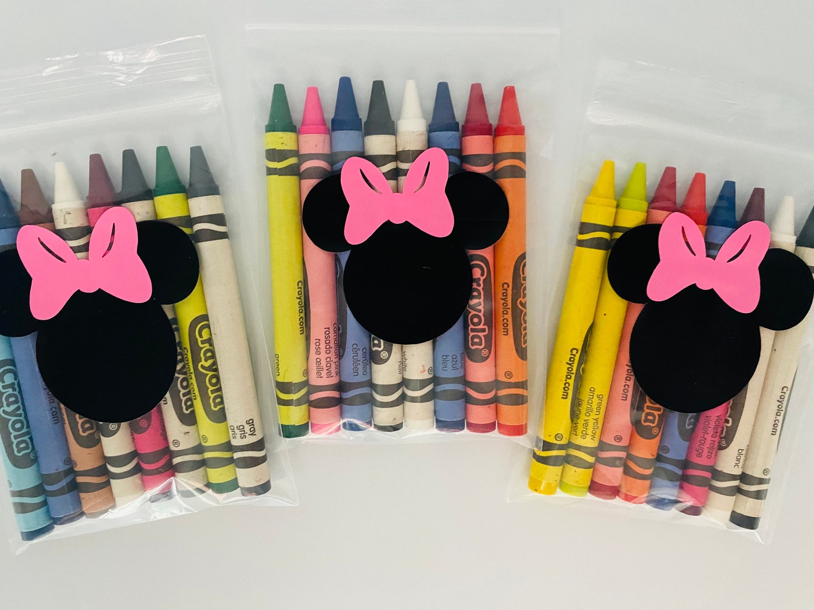 Minnie Mouse Party Favors, Minnie Mouse Crayon Set, Minnie Mouse ...