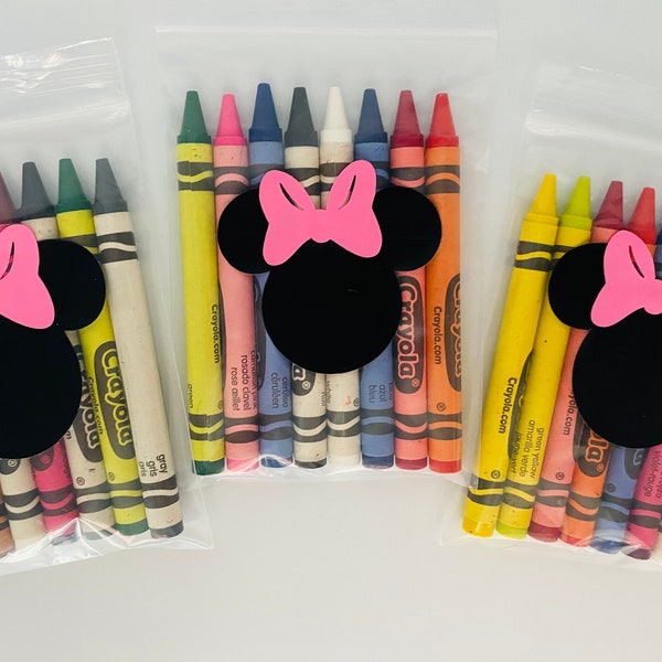 Minnie Mouse Crayons - Etsy