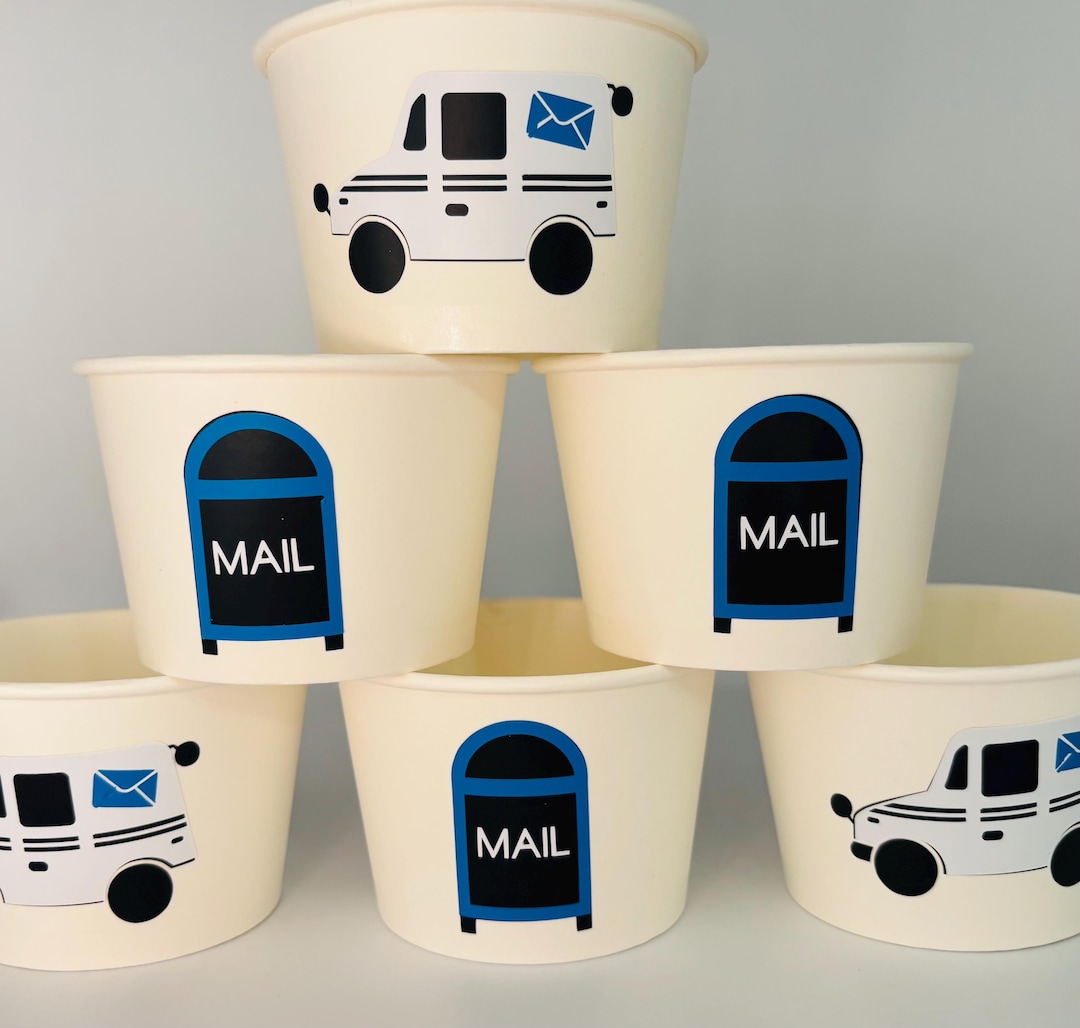 Mailman Party Cups, Mailman Birthday Party, Mailman Party Favors, Mail ...