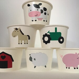 Farm Party Snack Cups Farm Birthday Party Farmers Party | Etsy