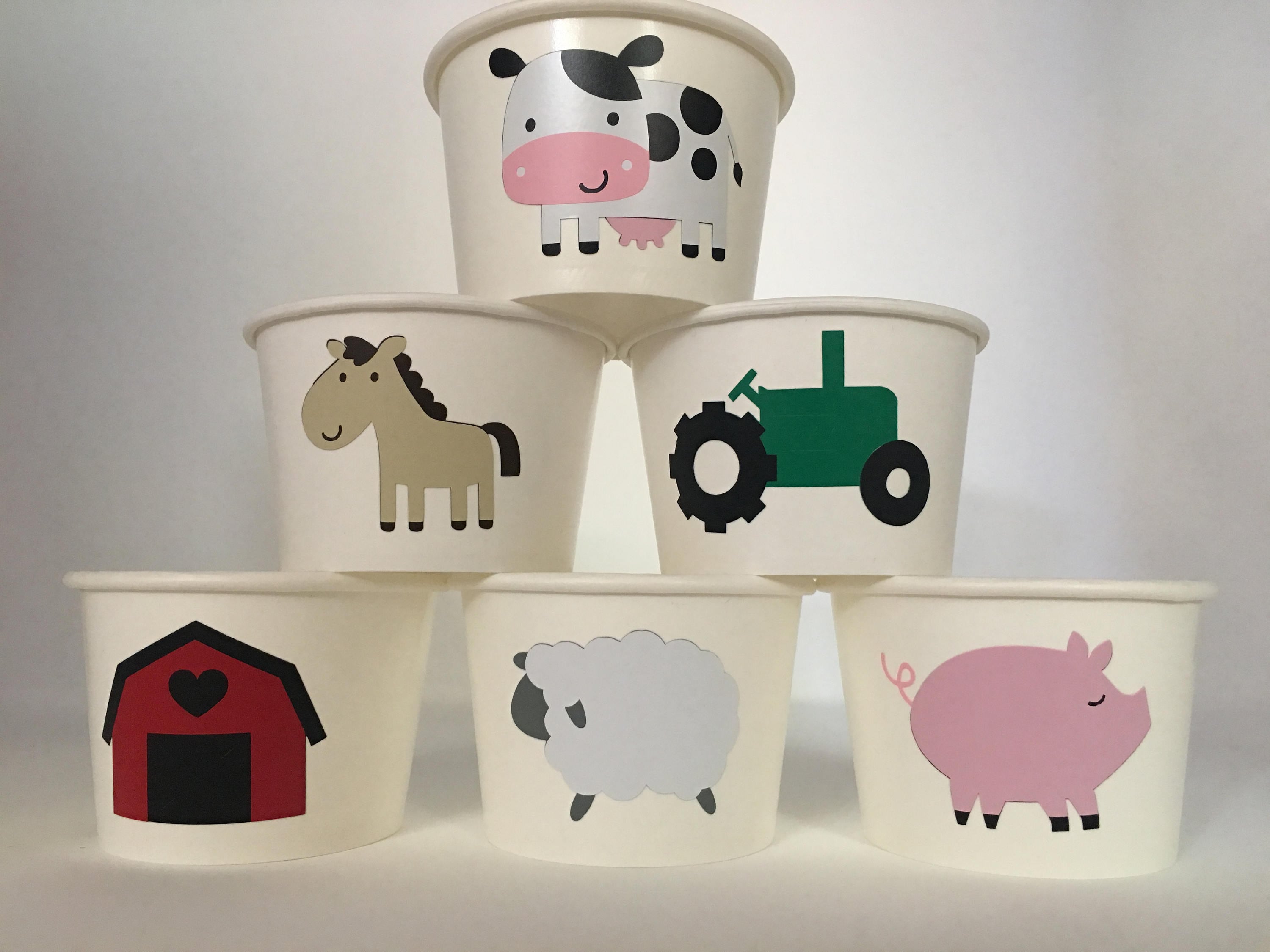 Farm Party Snack Cups Farm Birthday Party Farmers Party | Etsy