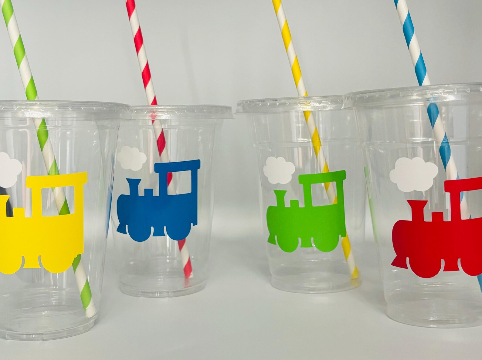 Train Party Cups, Train Birthday Party, Train Baby Shower Cups, Train ...