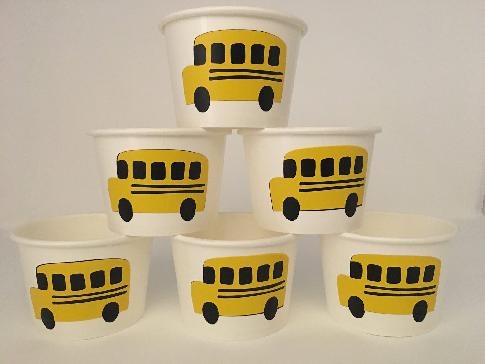 Bus Party Snack Cups Bus Birthday Party Snack Cups School | Etsy
