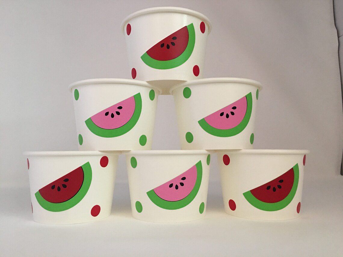 Watermelon Party Snack Cups Watermelon Birthday Party Snack - Etsy