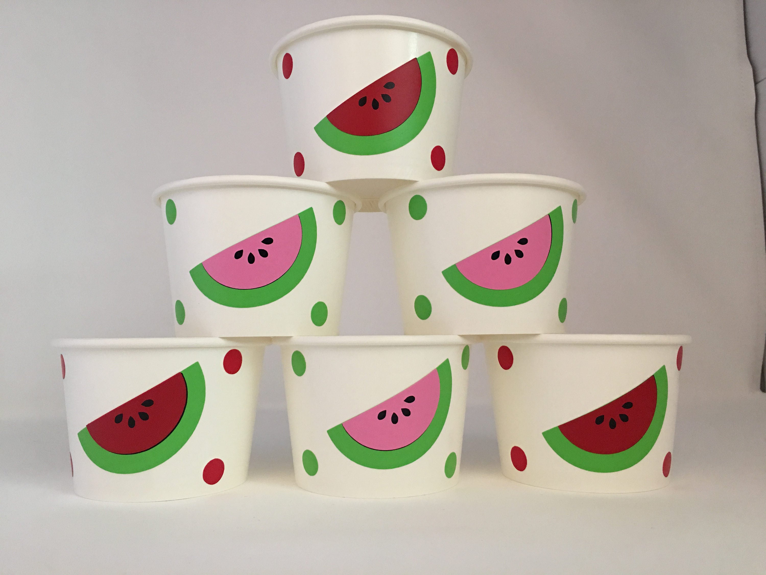 Watermelon Party Snack Cups, Watermelon Birthday Party Snack Cups ...