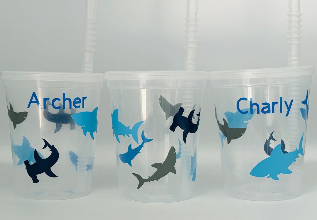 Shark Party Cups, Shark Birthday Party Cups, Ocean Party Cups, Under ...