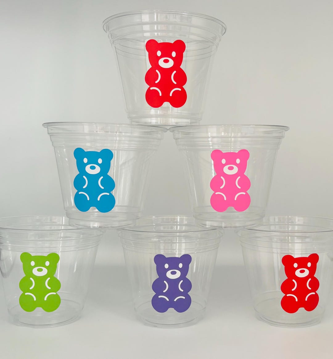 Bear Party Cups, Candy Bear Party Cups, Gummy Candy Party Cups, Two ...