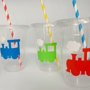 Train Party Cups, Train Birthday Party, Train Baby Shower Cups, Train ...