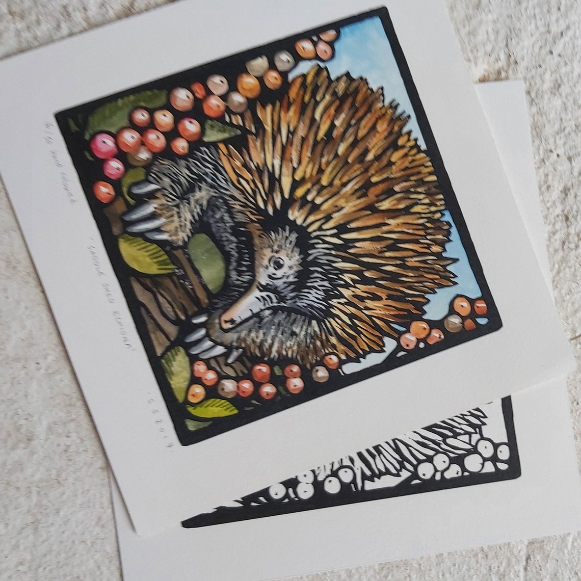 ORIGNAL LINOPRINT LINOCUT Hand Painted Lino Print Australian - Etsy