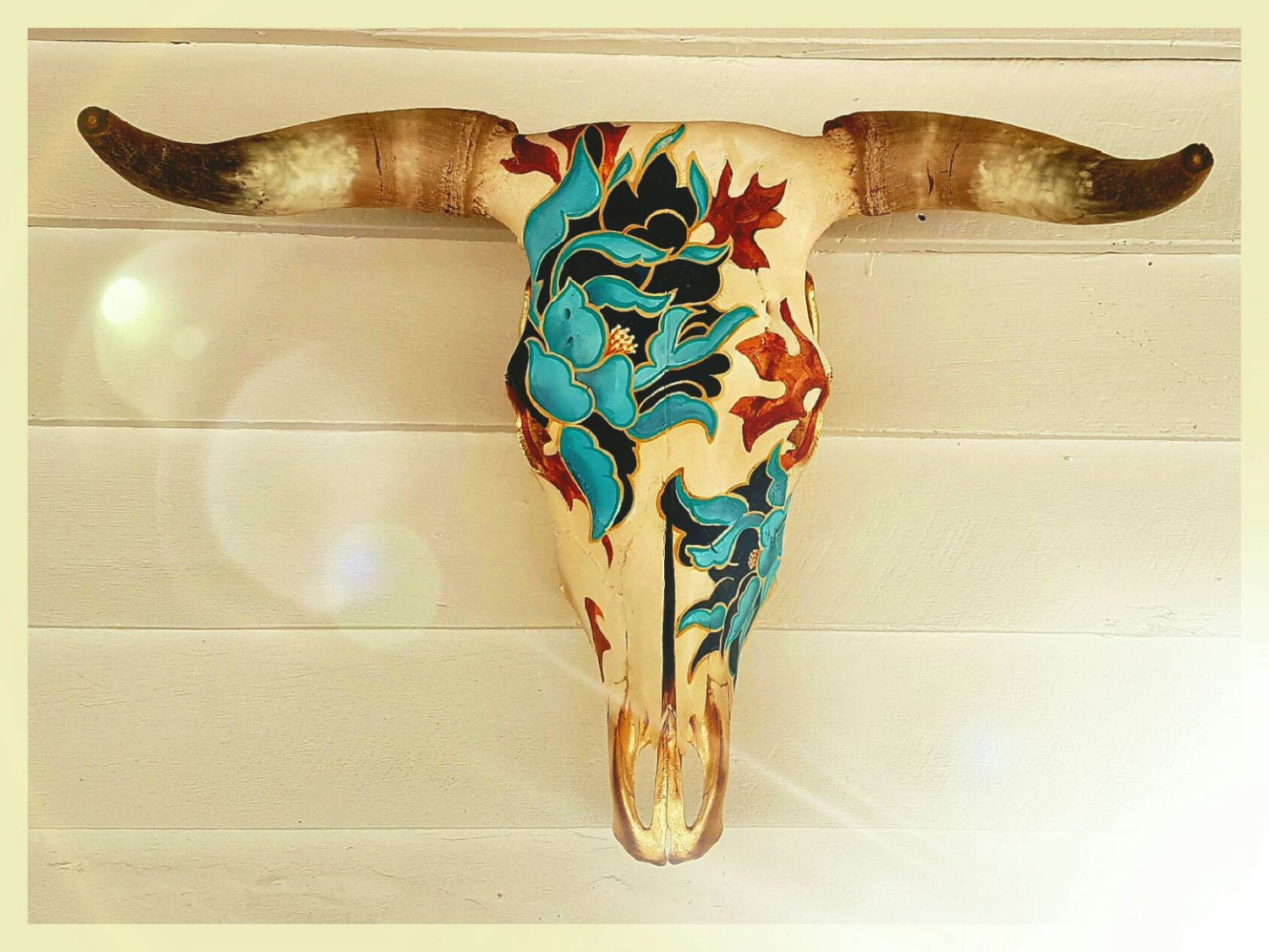Decorated Bull Skulls