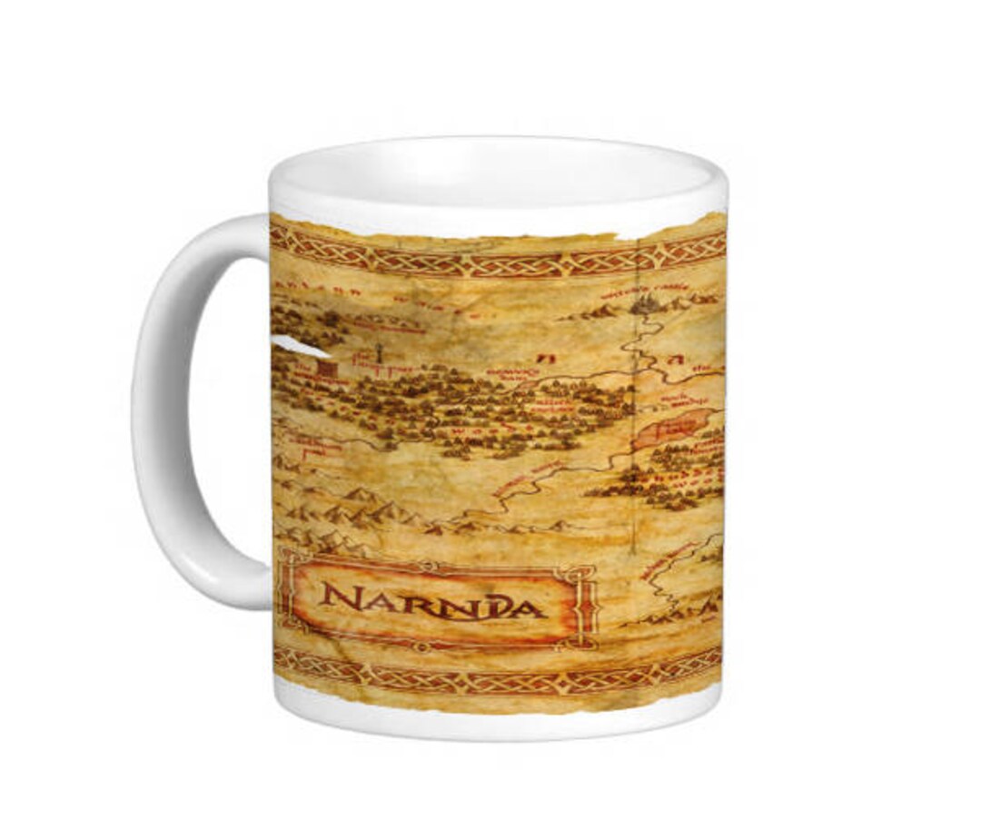 Narnia Map Mug. CS Lewis Inspired. Fantasy. Chronicles. Retro. Lion ...