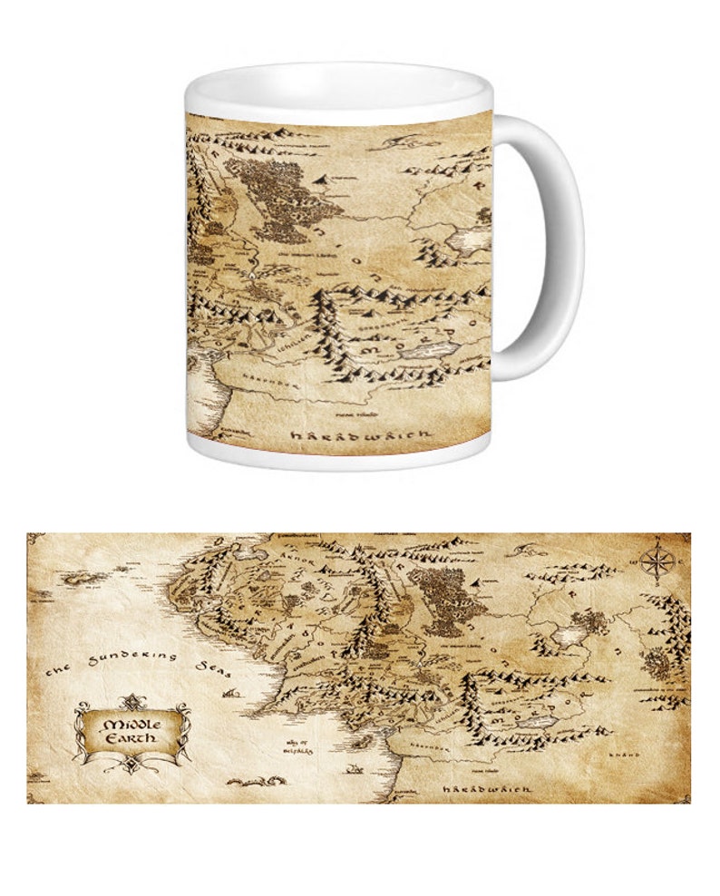 Middle Earth Map Mug. Tolkien Inspired. - Etsy UK