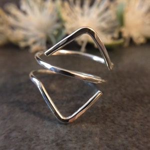 Gold Filled Boho Ring, Geometric Wrap Ring, Open Ring for Women ...