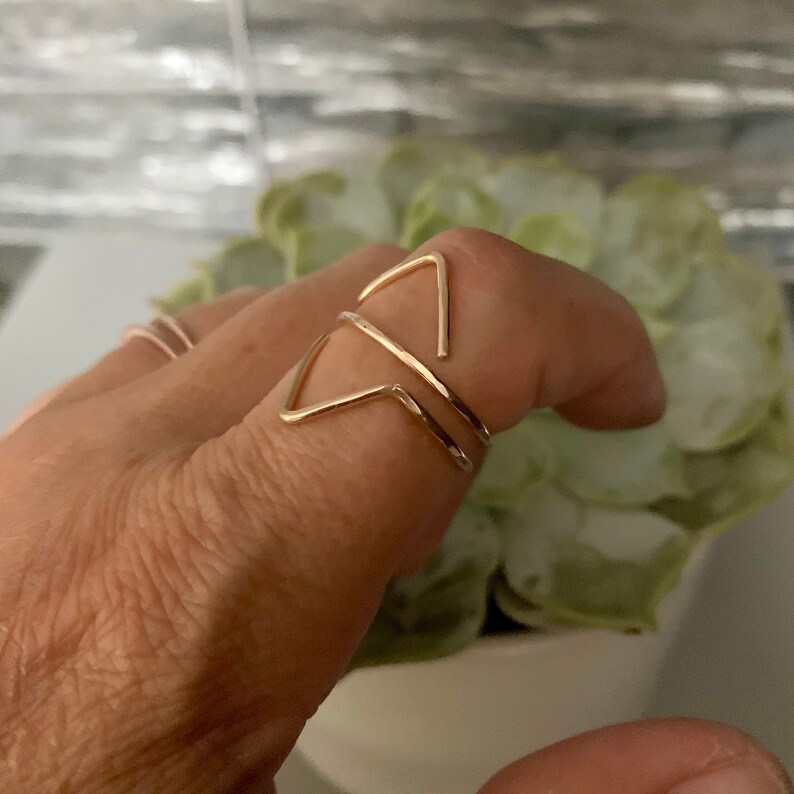 Gold Filled Boho Ring Geometric Wrap Ring Open Ring for | Etsy