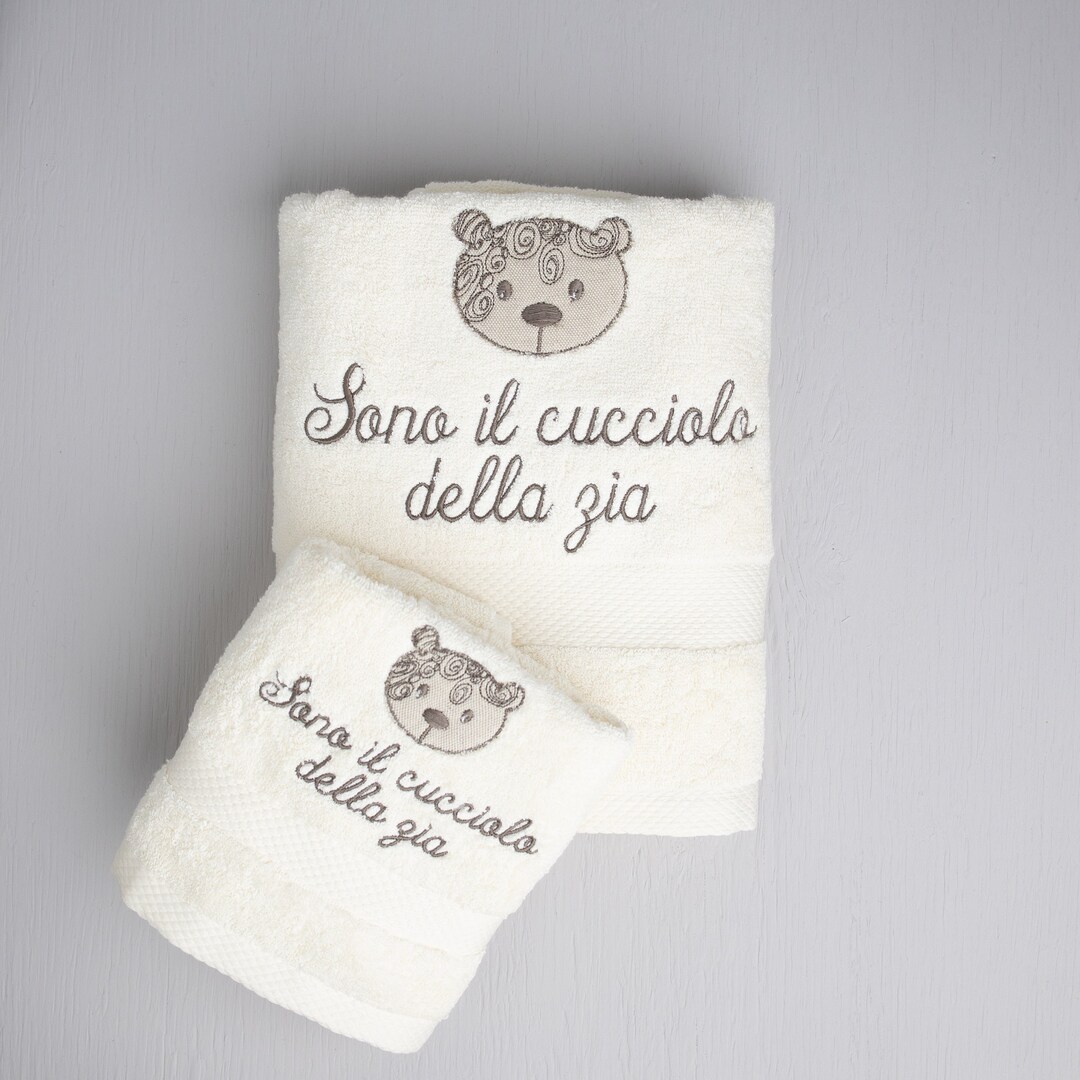 Soft Cotton Terry Towels Personalized With Drawing and Phrase I'm My ...