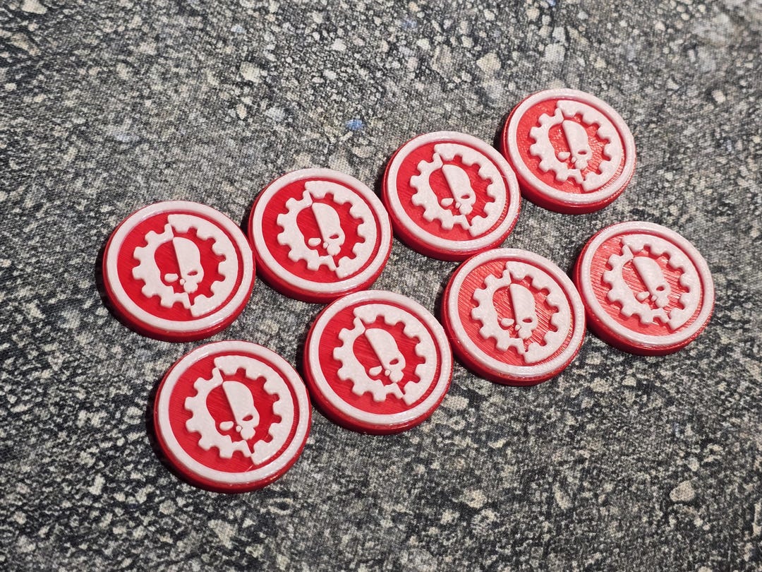 Skull and Gear Tokens - Etsy