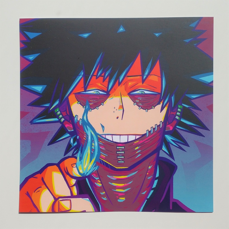 My Hero Academia Dabi MHA BNHA 210mm X 210mm Square Print | Etsy UK