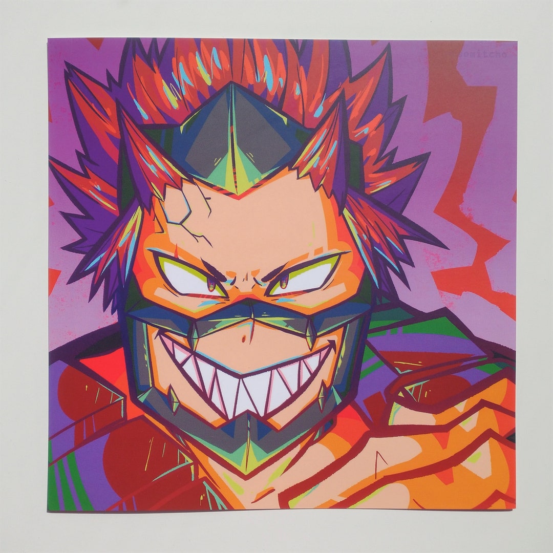 My Hero Academia Eijiro Kirishima MHA BNHA 210mm X 210mm Square Print ...