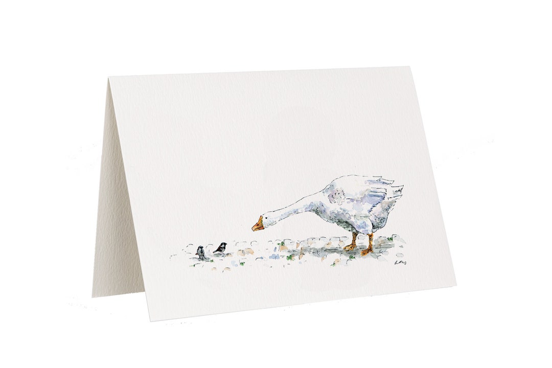Goose Greetings Card - Etsy