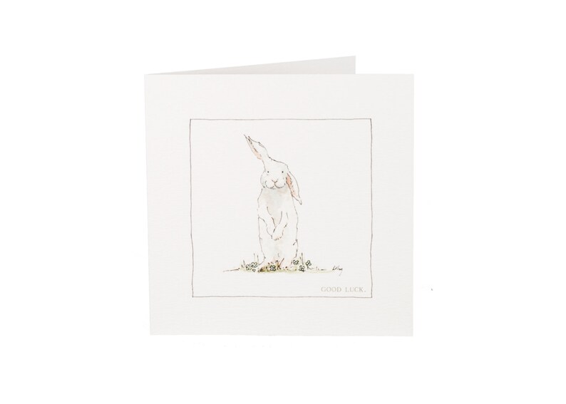 Lucky Rabbit Good Luck Card - Etsy UK