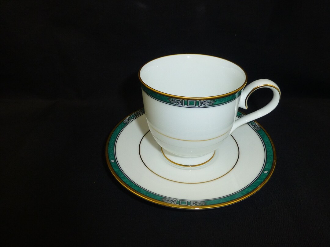 Gorgeous Noritake Emerald Crest Tea Cup Saucer Set Green - Etsy