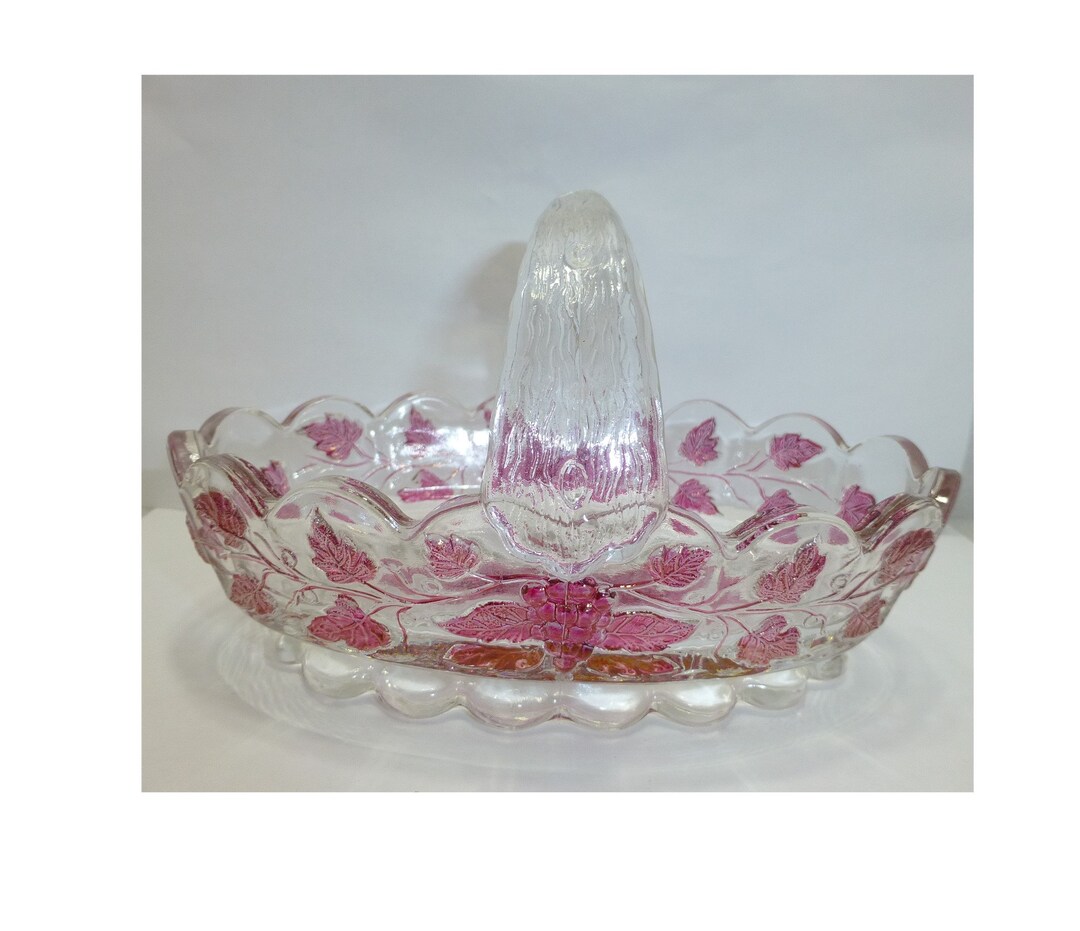 Vintage Westmoreland Clear Glass Paneled Grape Pattern Ruby - Etsy