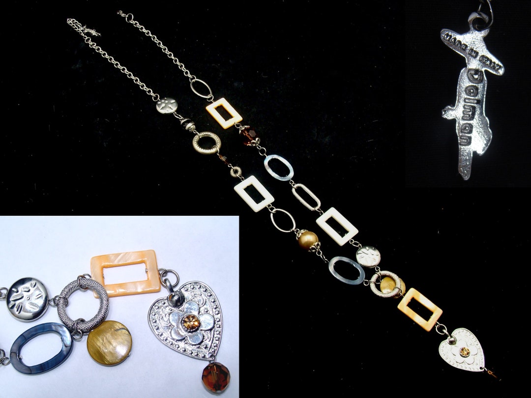 Vintage Couture Italy Necklace Dolman Bijoux Jewelry Heart Pearl ...