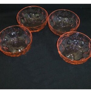 Vintage Mid Century Pink Glass Bowl Set 4 Bryce El Rancho Hollywood ...
