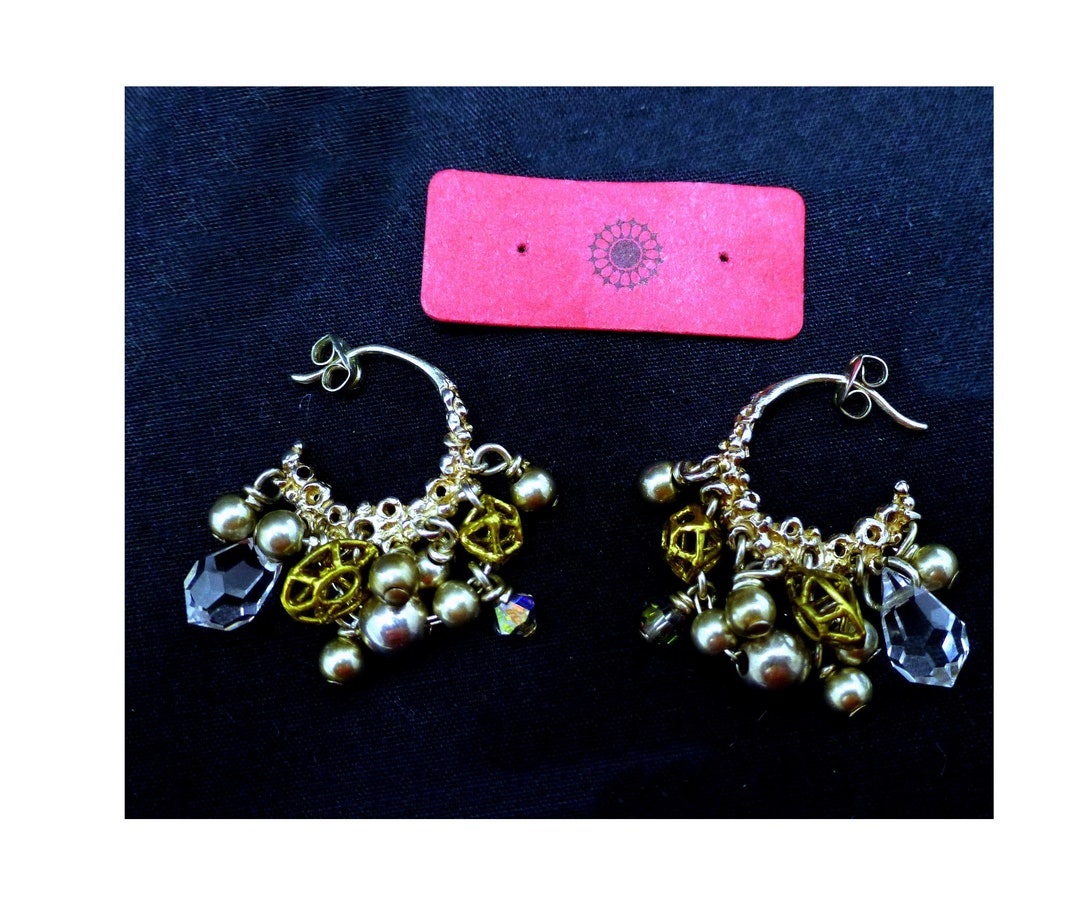 Rare Kaoru Atelier Japan Earrings Handmade Sterling Jewelry Silver Gold ...
