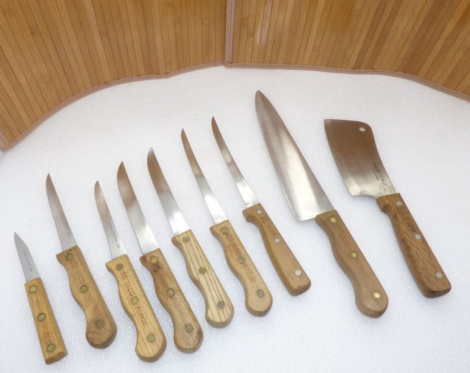 9 Ekco Forge Eterna Knives Kitchen Chef Butcher Cleaver Paring Filet ...