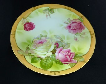Sweet Roses Vintage Hand Painted Prussia Royal B Rudolstadt - Etsy