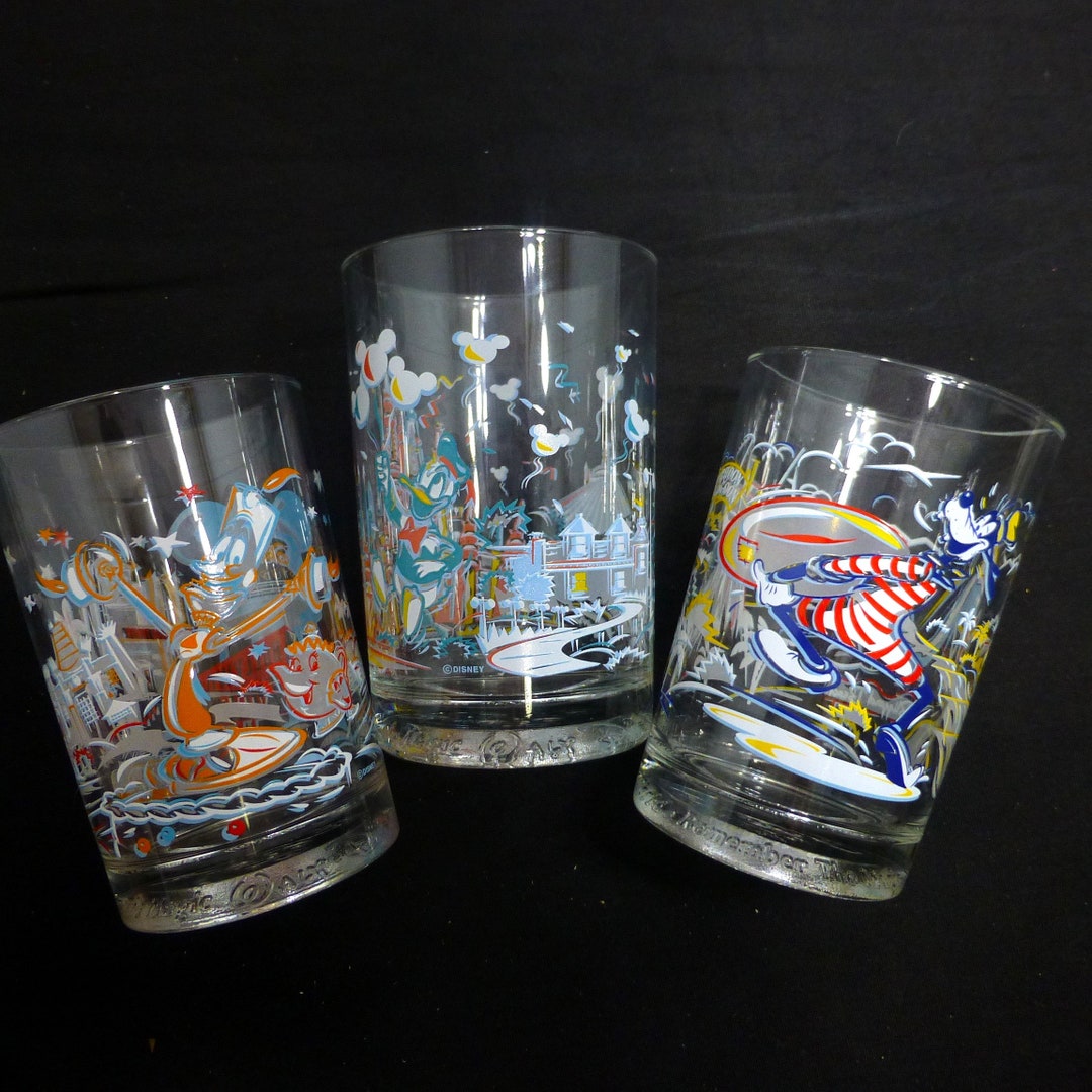 Set of 3 Walt Disney World Remember the Magic Glasses 25th Anniversary ...