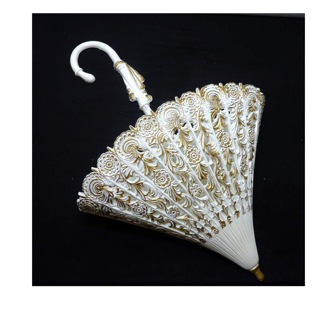 Large Mid Century Umbrella Parasol Wall Pocket Hanging Flower Vase ...