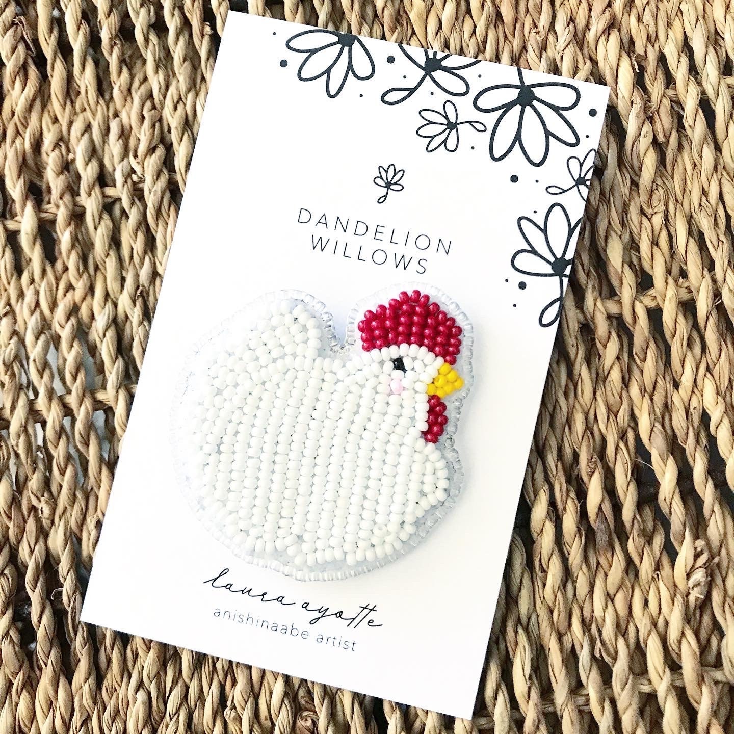 Chicken Pin, Farmhouse Pin, Chicken Jewelry, Hen, Beaded Chicken ...