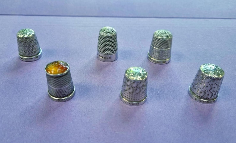 Antique Sterling Silver Thimbles Full English Hallmarks, Priced ...
