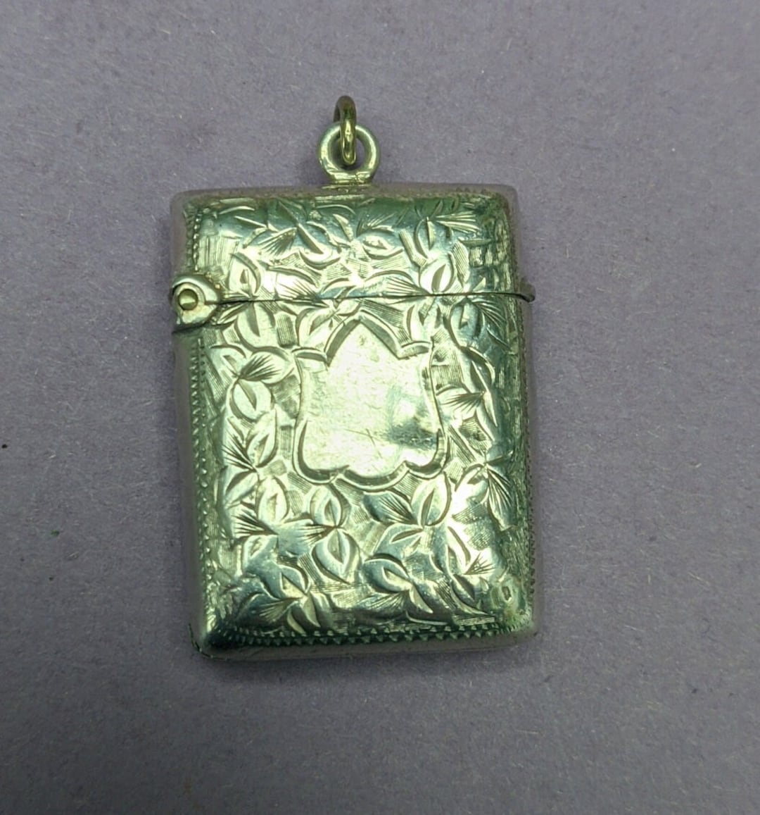 Silver Matchbox Vesta, Ivy Leaf Engraving, Hallmarked 1901 Birmingham ...