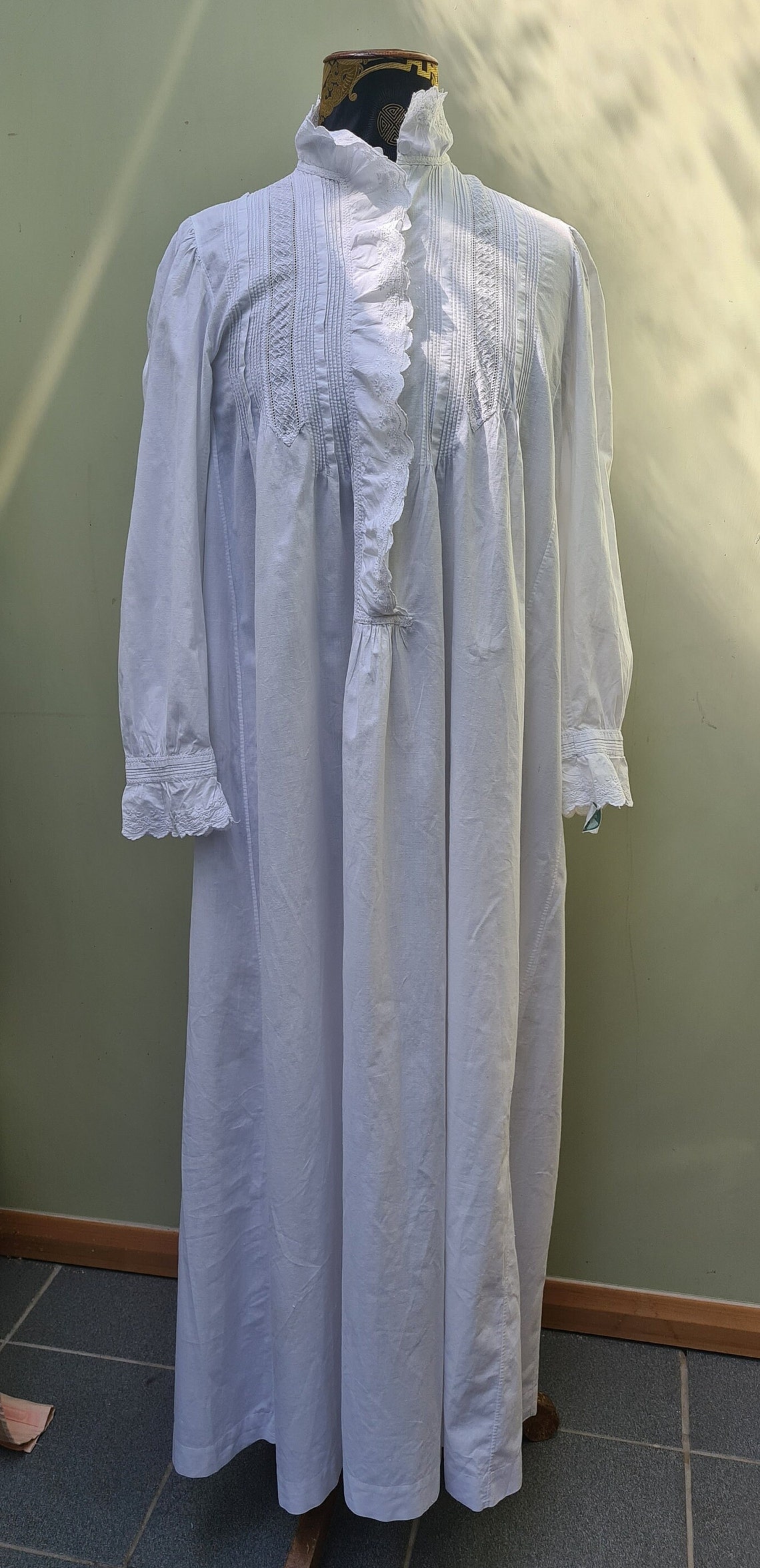 Broderie Anglaise Trimmed Hand Sewn and Embroidered Late 19th Century ...
