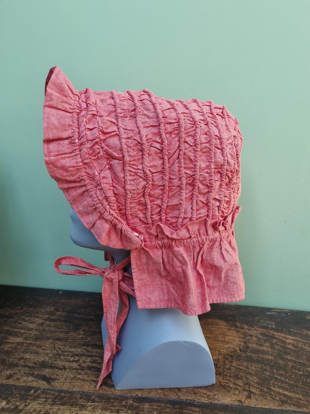 19th Century Traditional Cotton Field Bonnet Hand Sewn and Corded From ...