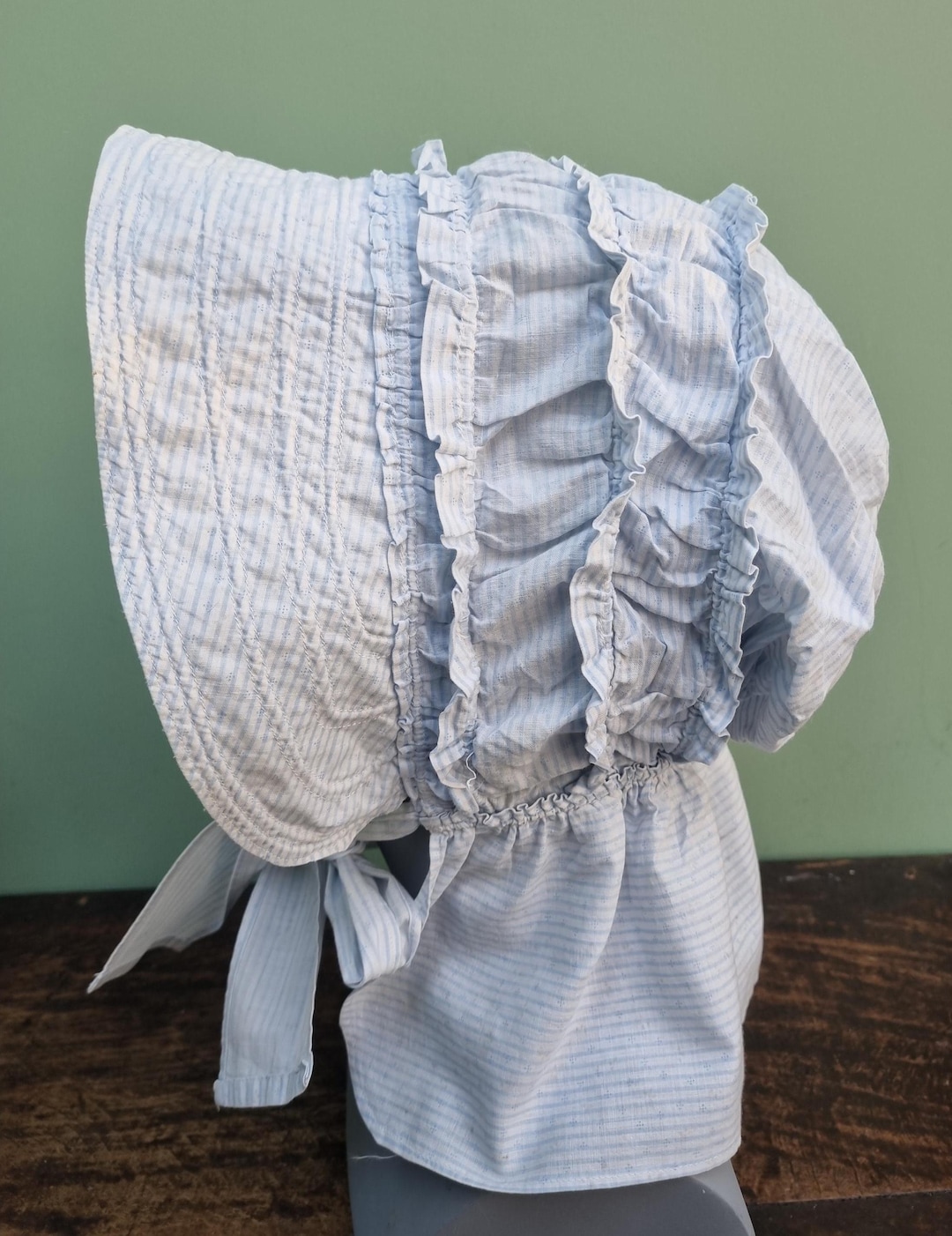 19th Century Traditional Cotton Field Bonnet Hand Sewn and Corded From ...