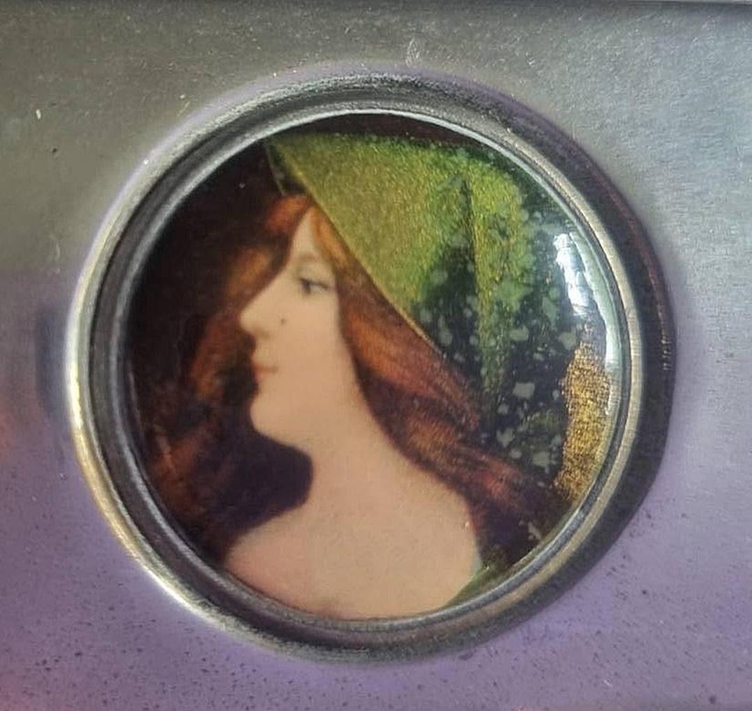 Art Nouveau Dressing Table Tidy With Enamel - Etsy