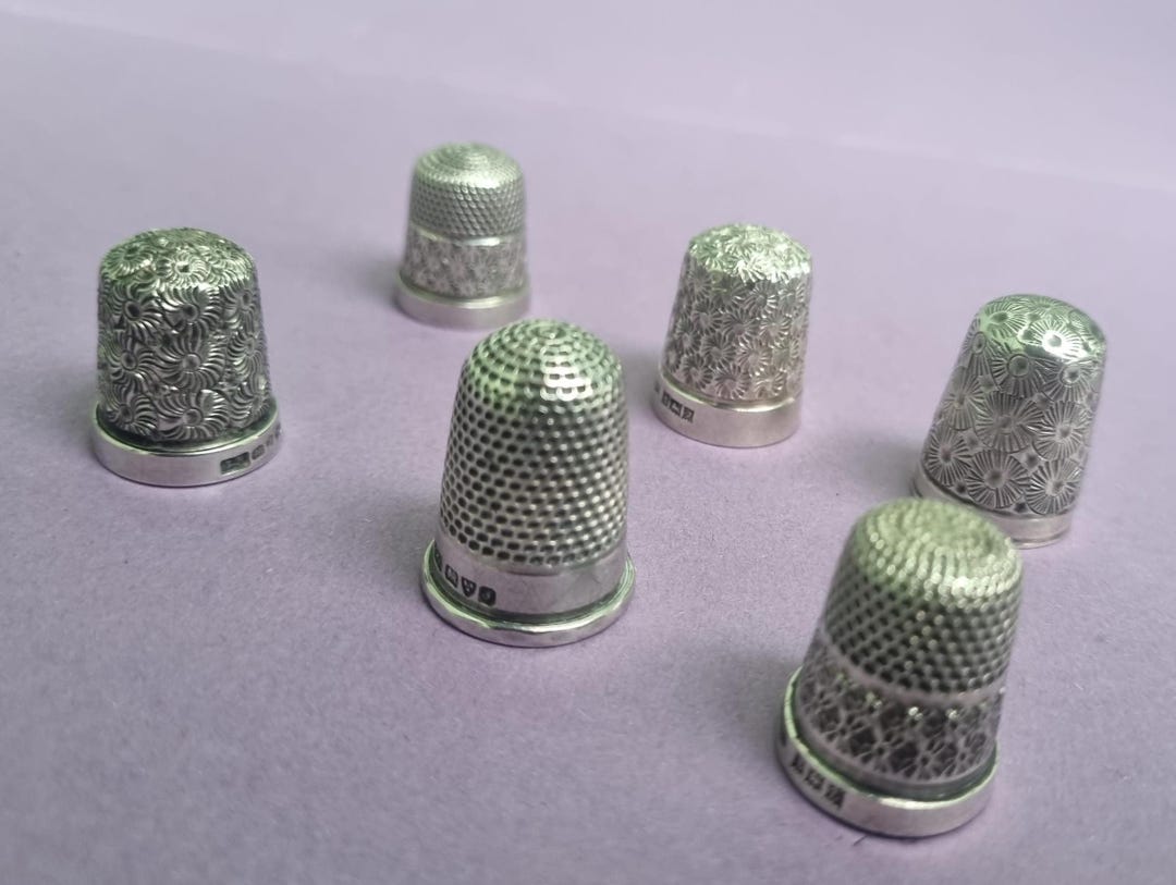 Antique Sterling Silver Thimbles Full English Hallmarks, Priced ...