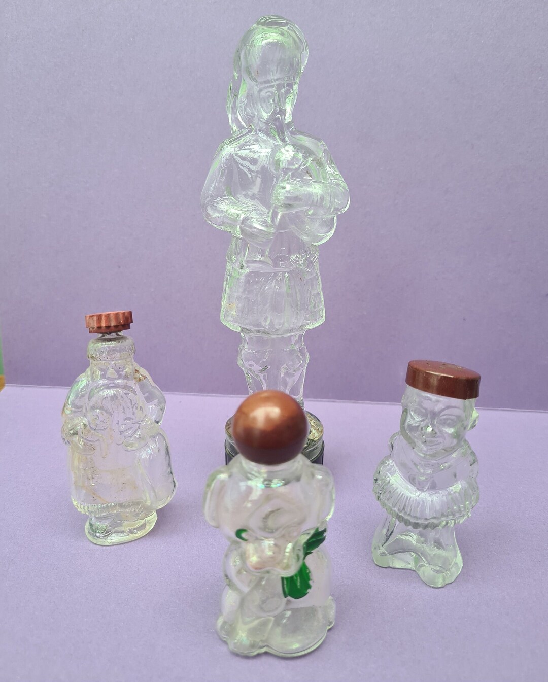 PRICE REDUCTION **** Vintage Glass Figural Bottles for Scent. - Etsy UK